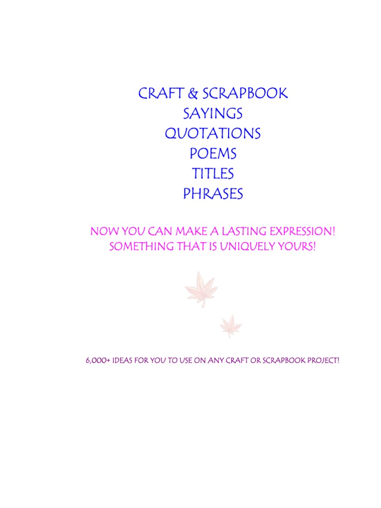 Phrases-Sayings For Craft & Scrapbook | PDF | Christmas Music | Christmas