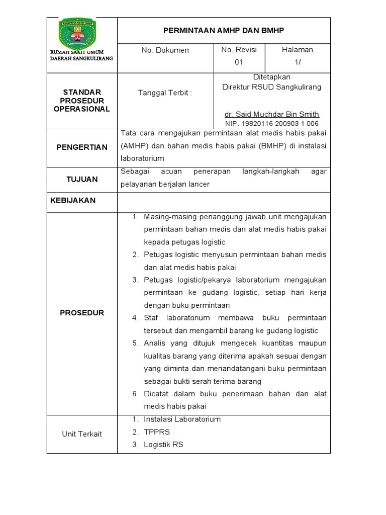 39 Sop PERMINTAAN AMHP DAN BMHP | PDF | Hukum | Sains & Matematika