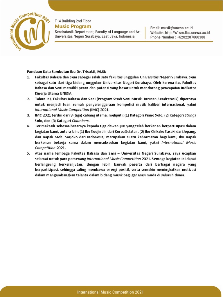 Panduan Kata Sambutan | PDF