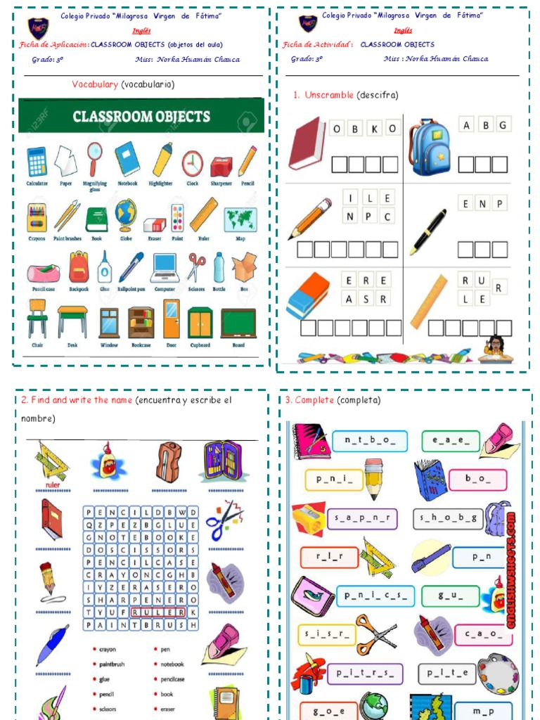 INGLÉS 3ERO de Primaria | PDF