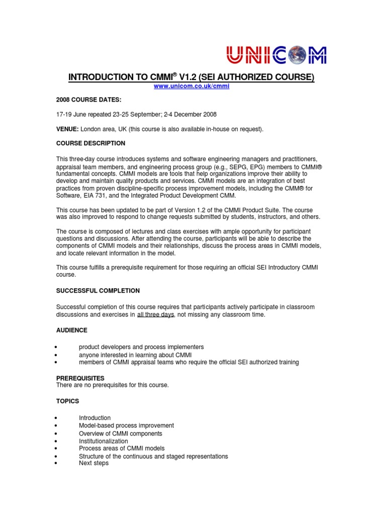 Intro To CMMI | PDF | Software Engineering | Information Technology ...
