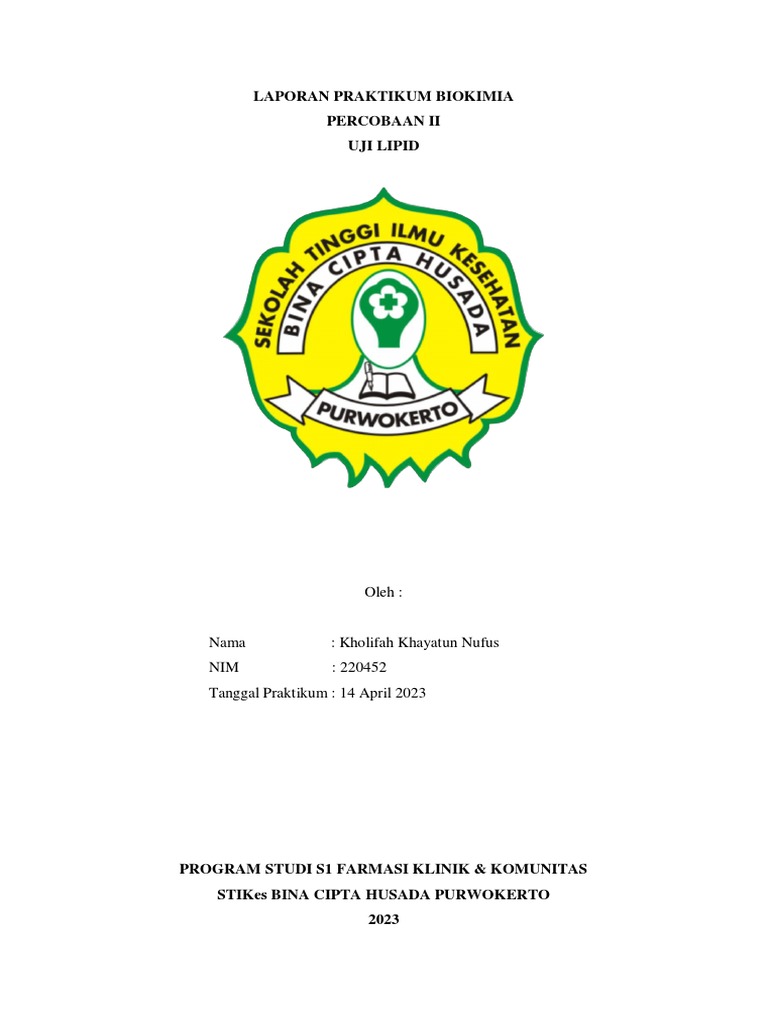 Laporan Praktikum Biokimia | PDF | Teknologi & Rekayasa