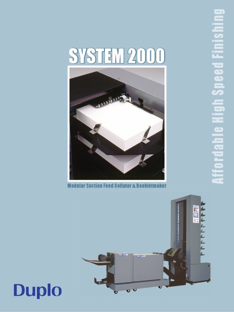 Duplo System 2000 | PDF | Paper | Manufactured Goods