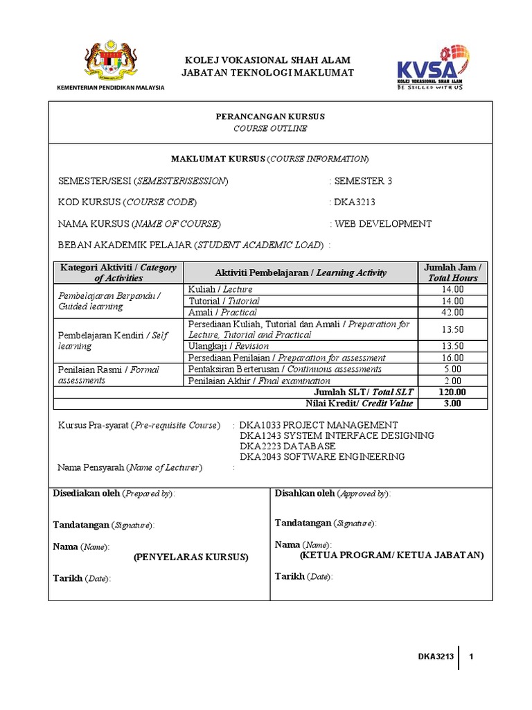 Co - Dka3213 Web Development | PDF | Computer Programming | World Wide Web