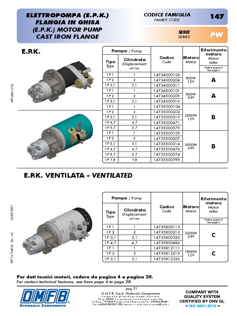 O M F B Motores Pw Pdf Viscosity Pump