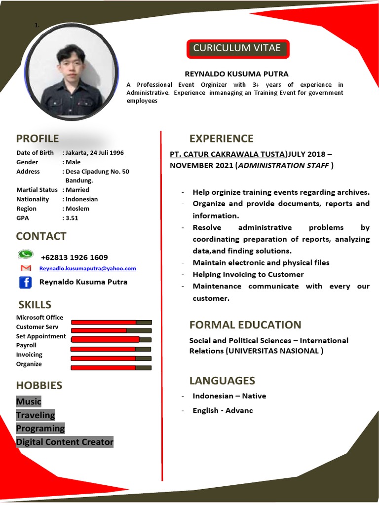 CV. Reynaldo April 2023 | PDF | Information Science | Computing