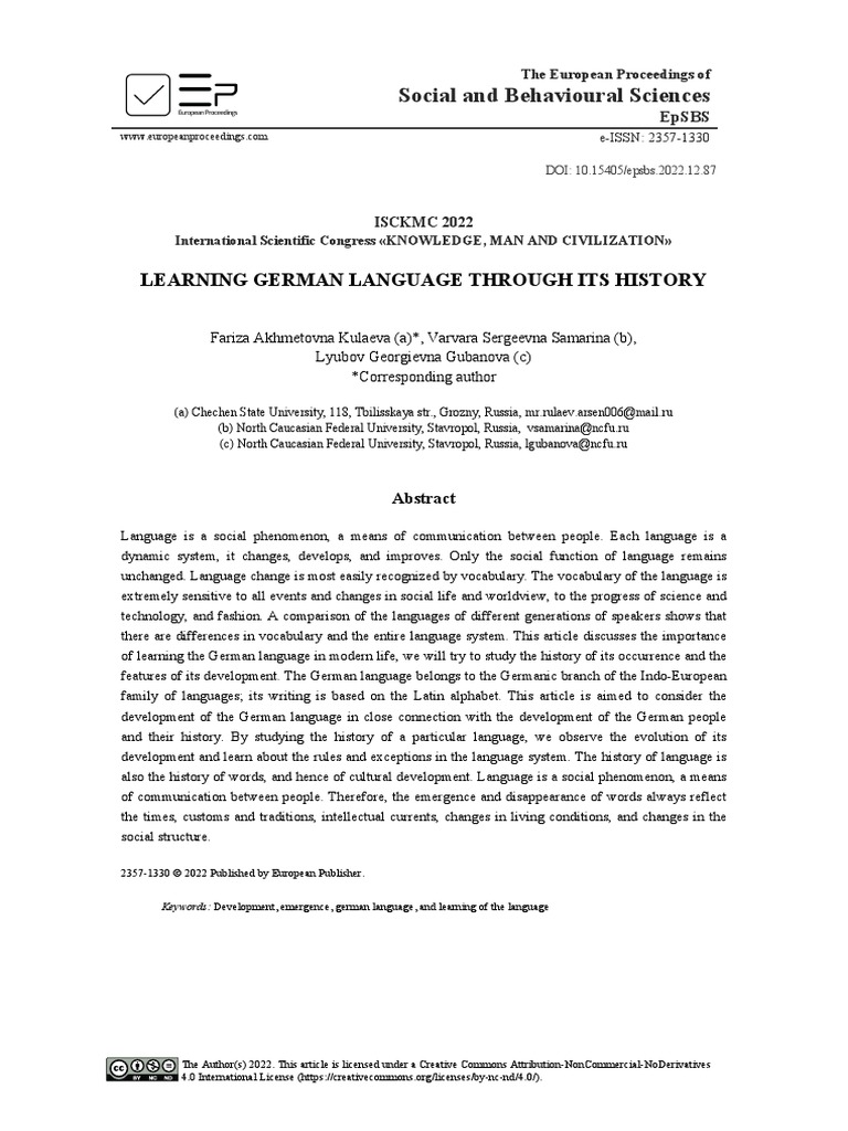 Learning German Through Its History | PDF | German Language | Dialect