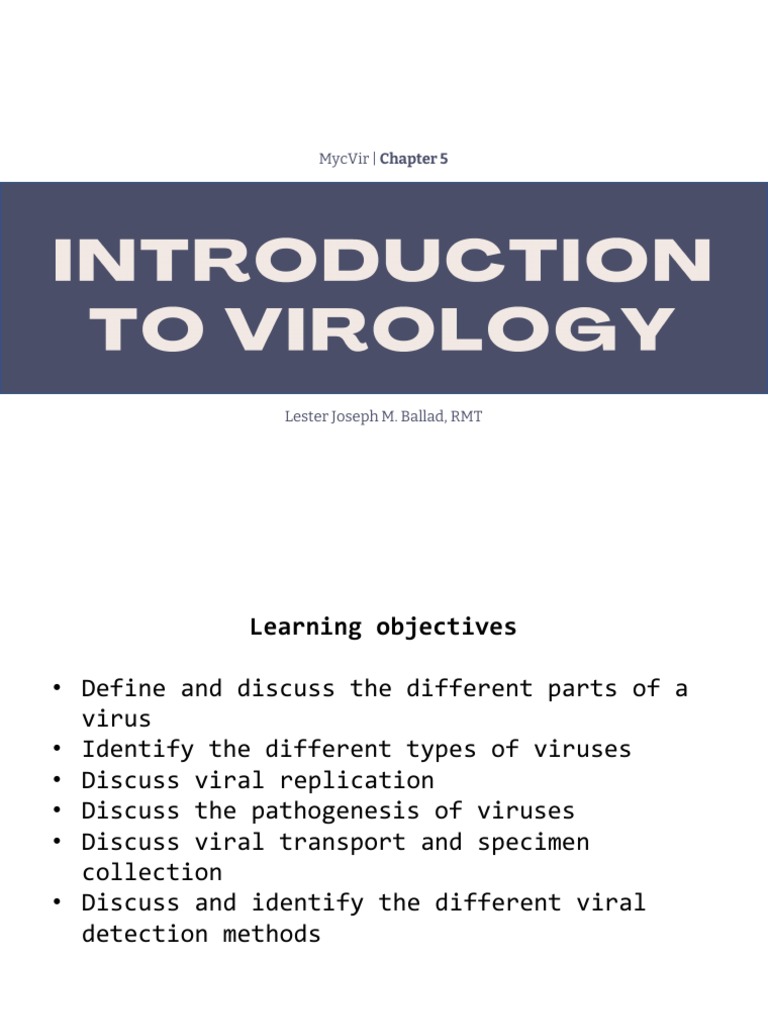 Chapter 5 Introduction To Virology 1 | Download Free PDF | Virus | Virology Chapter 5 Introduction To Virology 1 | Download Free PDF | Virus | Virology