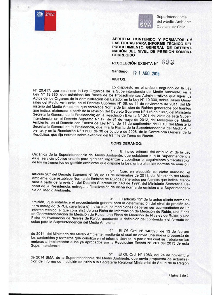 Resol Exenta N 693 Sma | PDF