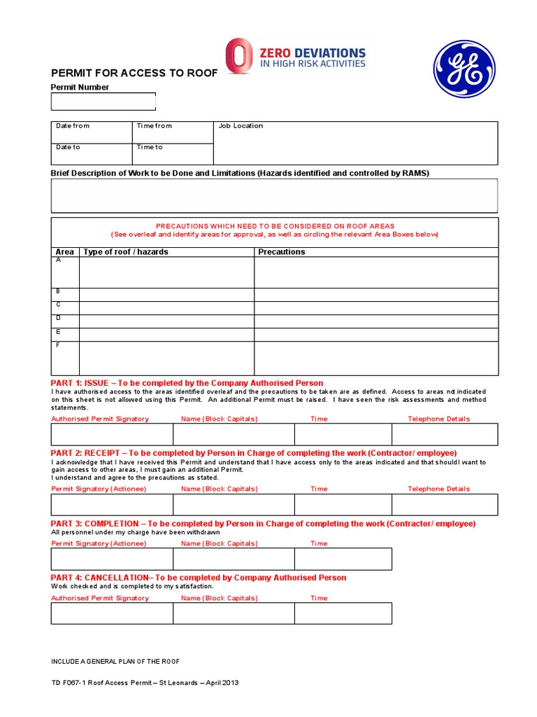 GE PTW Roof Access | PDF