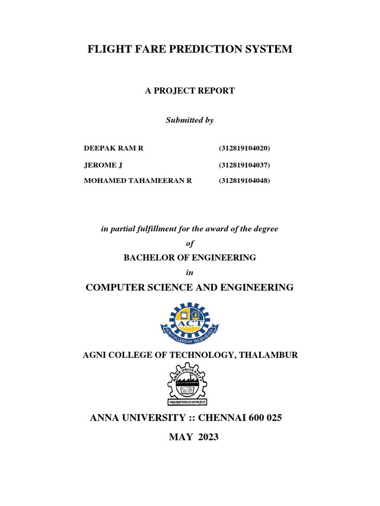 Flight Fare Prediction Final | Download Free PDF | Software Testing | Html