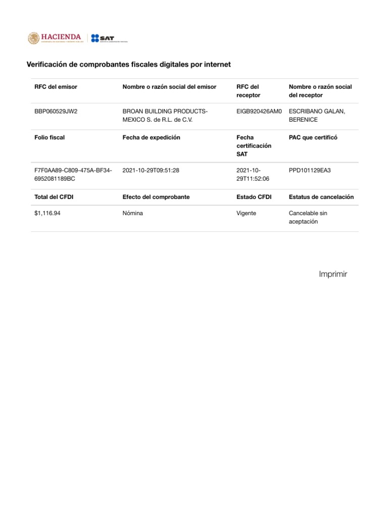 Verificación de Comprobantes Fiscales Digitales por Internet | PDF