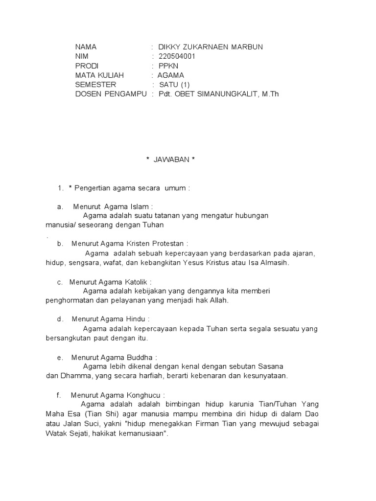UTS Agama | PDF