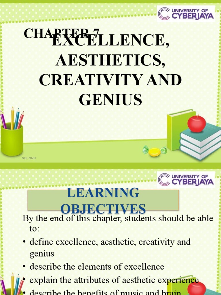 Chapter 7 - Excellence, Aesthetics, Creativity and Genius May 2020 ...