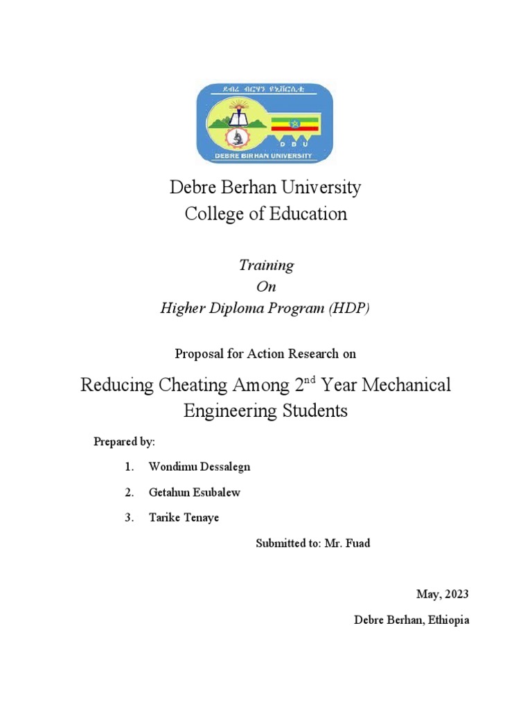 Proposal On Reducing Cheating | PDF | Career & Growth