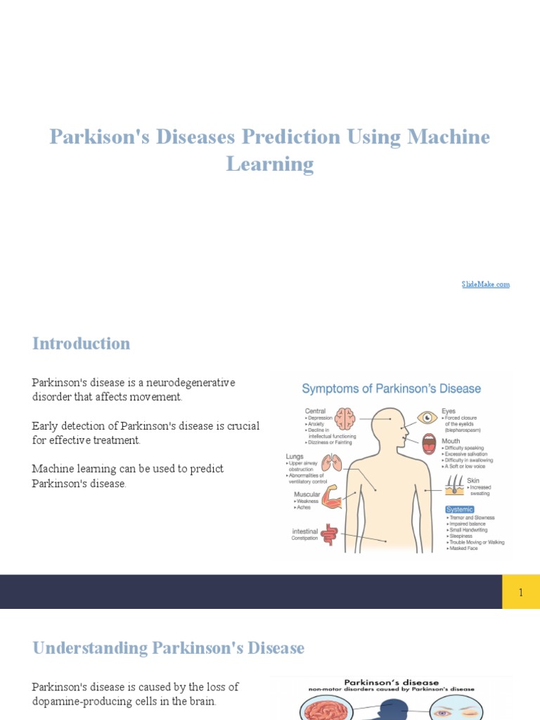 Parkison's Diseases Prediction Using Machine Learning | PDF | Machine Learning | Parkinson's Disease