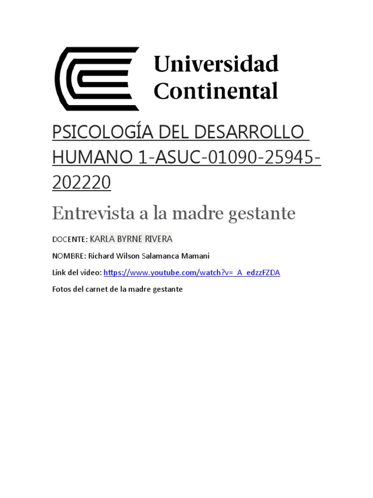 Psicología Del Desarrollo Humano 1 | PDF