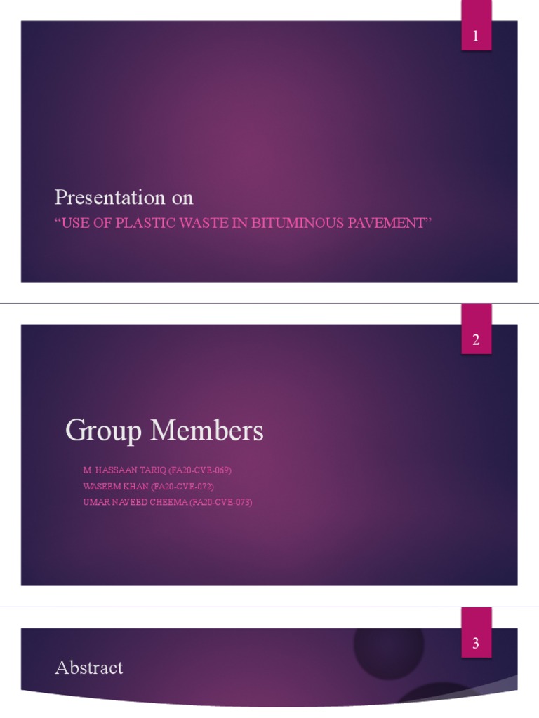 Presentation Final | PDF | Asphalt | Road Surface