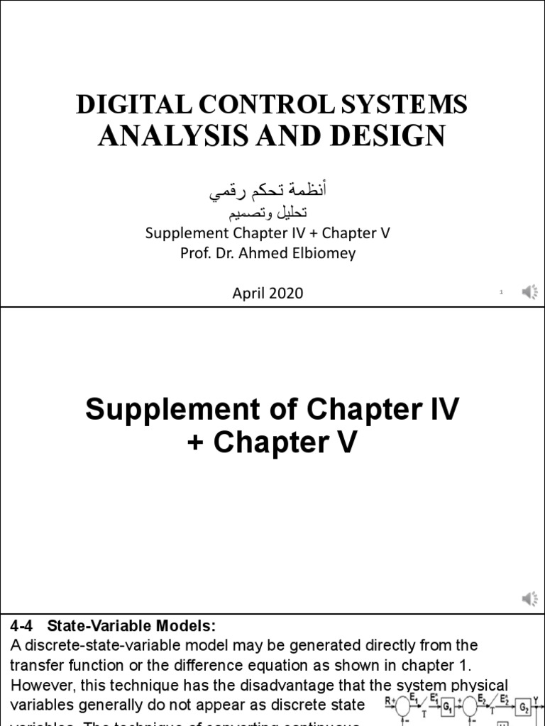 Digital Control Systems Chapter 5 | PDF | Control Theory | Algorithms