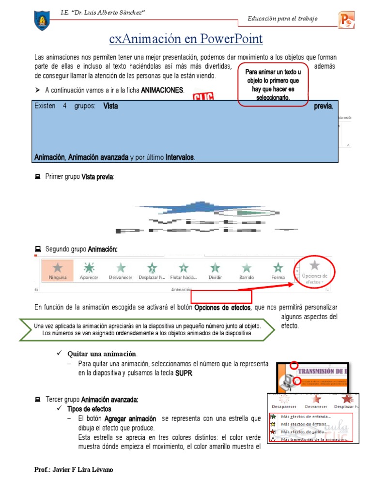 Practica005_PPT_animacion_PowerPoint_5to | PDF
