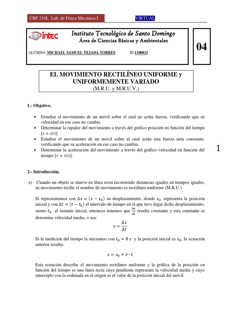Practica 4 Joseo | PDF | Velocidad | Aceleración