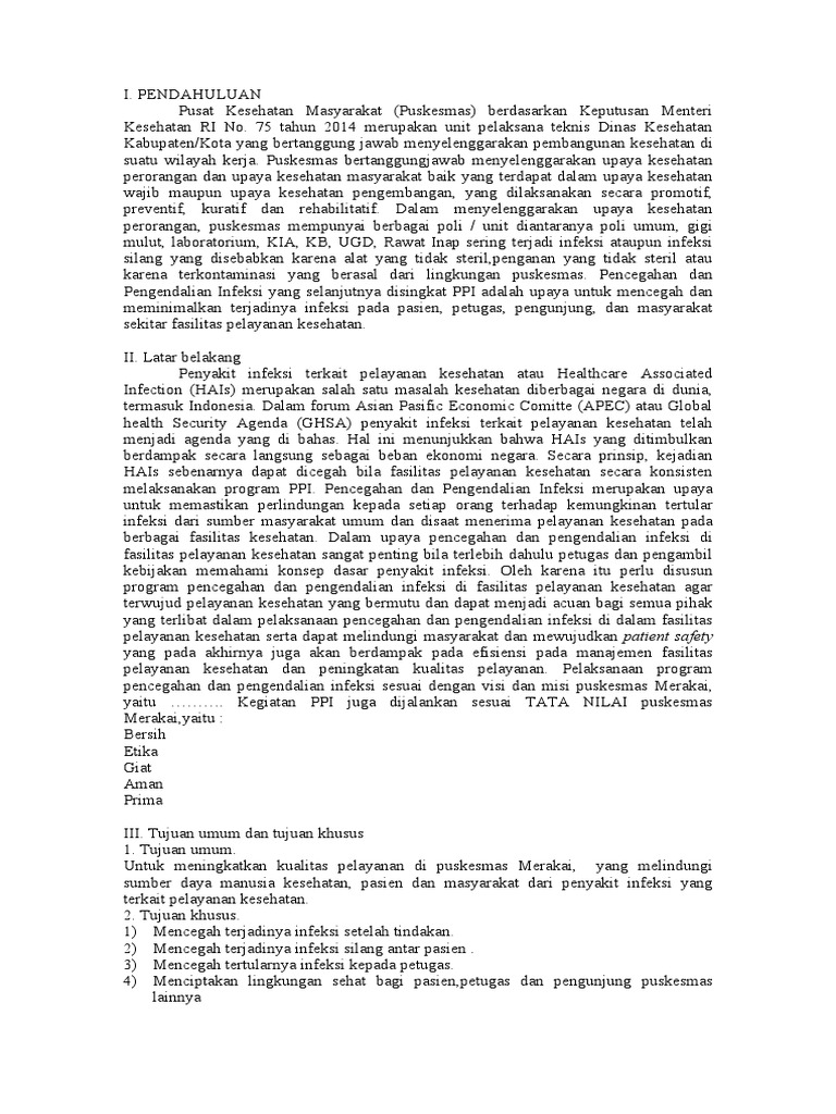 Kerangka Acuan Kegiatan Kak Ppi Pdf