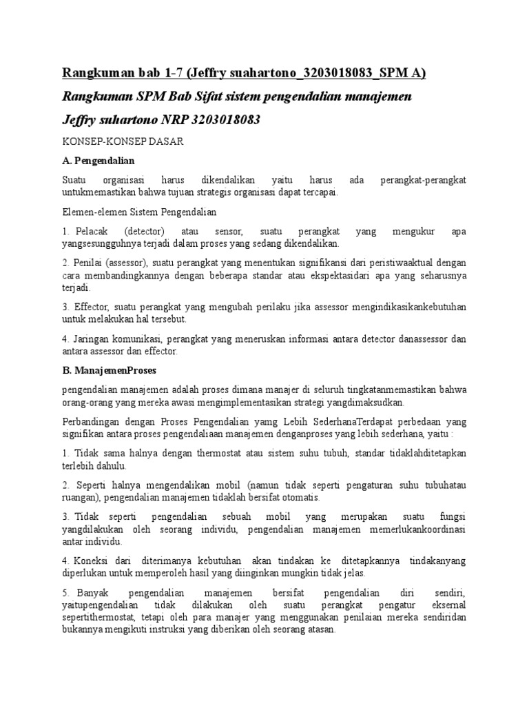 Rangkuman SPM Bab Memahami Strategi | PDF | Bisnis