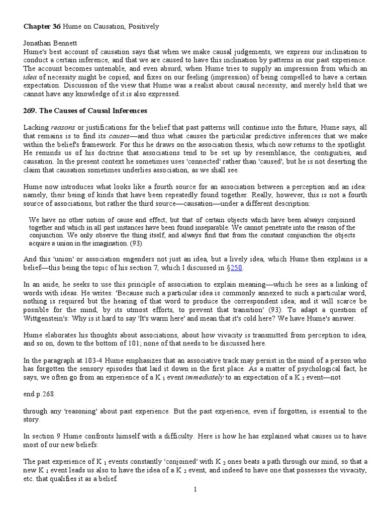 Chapter 36 Hume On Causation | PDF | David Hume | Causality