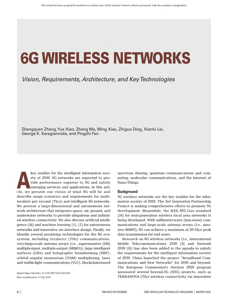 Magazine of VT (6g Wireless Networks) | PDF | Computer Network | Internet Of Things