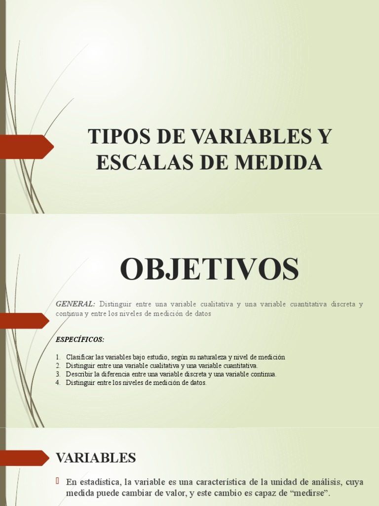 Tipos de Variables y Escalas de Medida | PDF | Nivel de medida | Medición