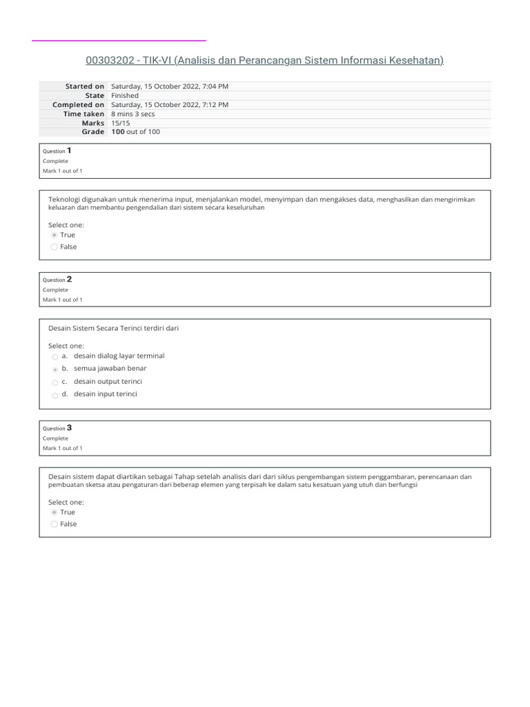 Kuis 9 - Dosen Johni Pasaribu - Attempt Review | PDF