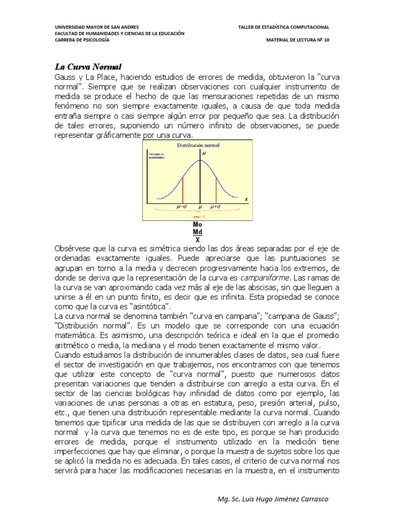 La Curva Normal 23 | PDF | Distribución normal | Estadísticas