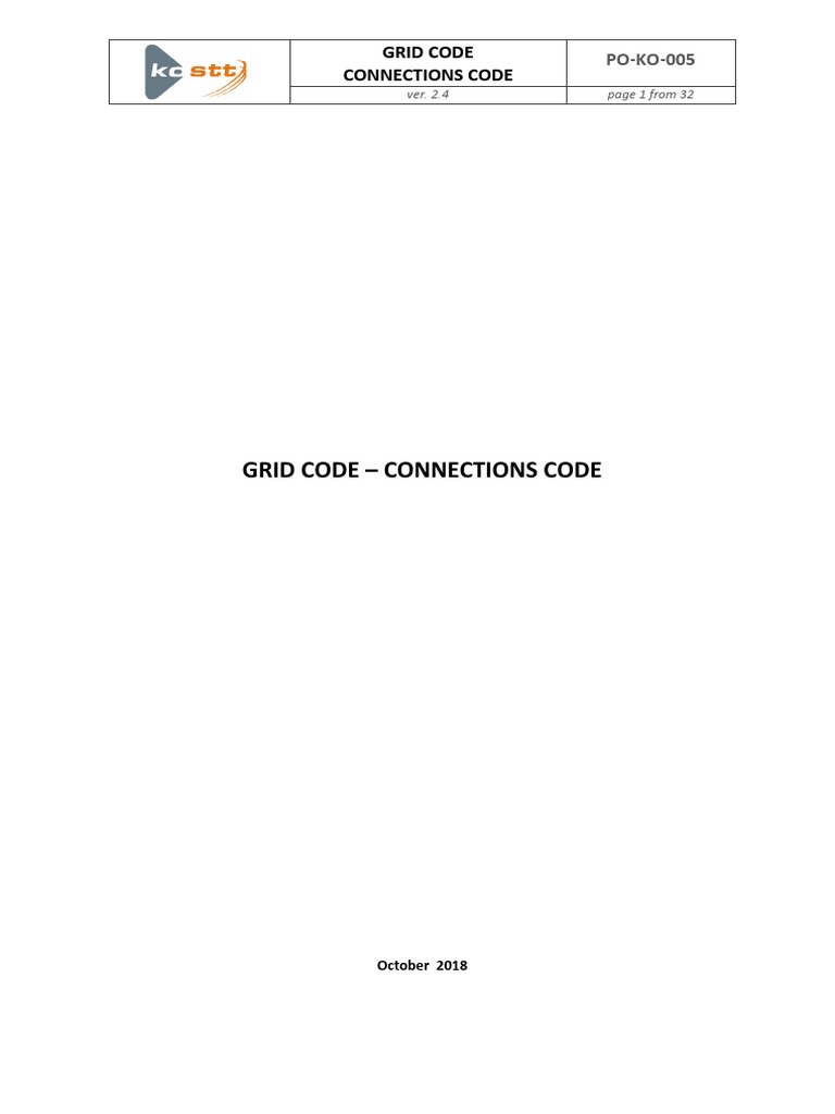 Kosovo - Grid Code - Connections Code | PDF | Electrical Grid | Electric Power Transmission