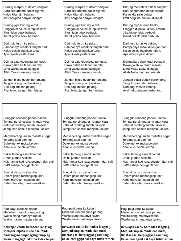 Pantun | PDF | Kajian Bahasa Asing