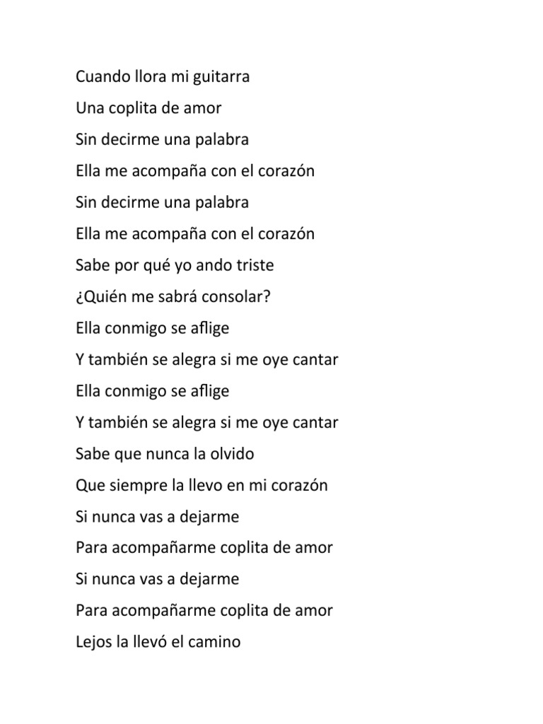 Cuando Llora Mi Guitarra | PDF