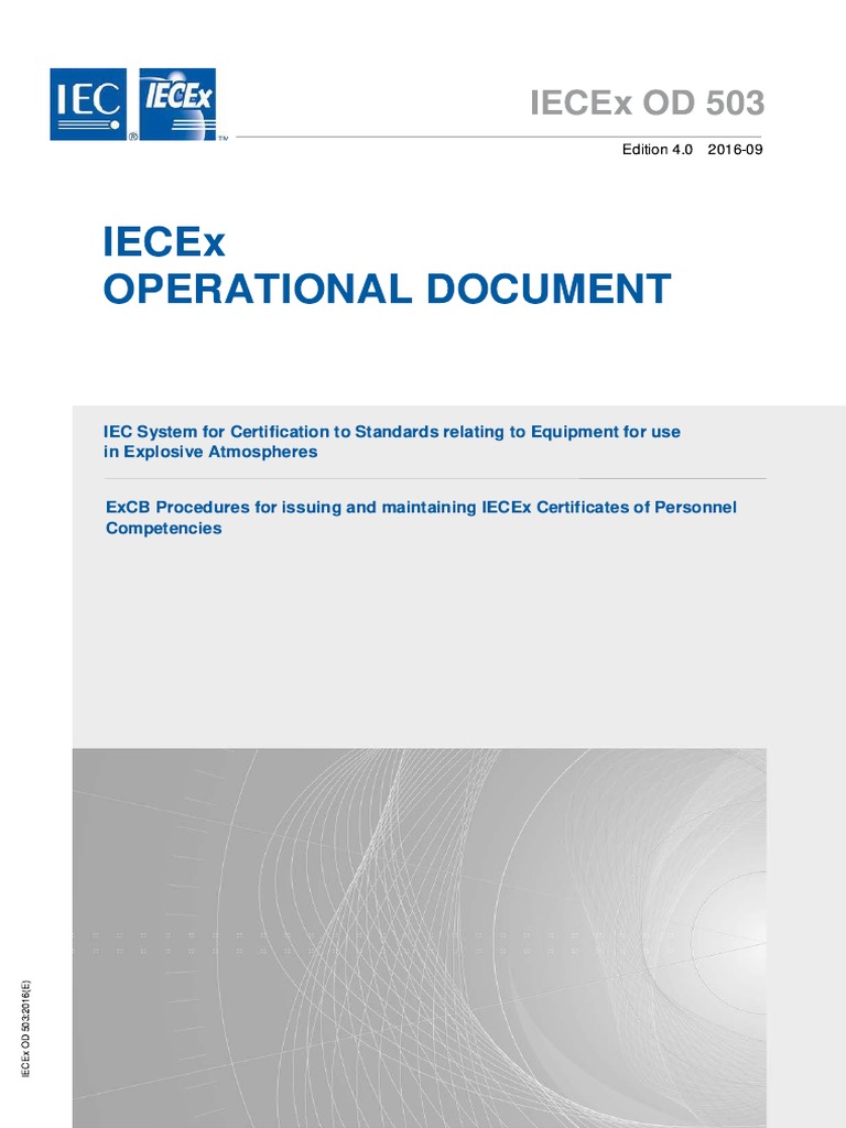 Iecex Od 503-2016 | PDF | Science & Mathematics | Computers