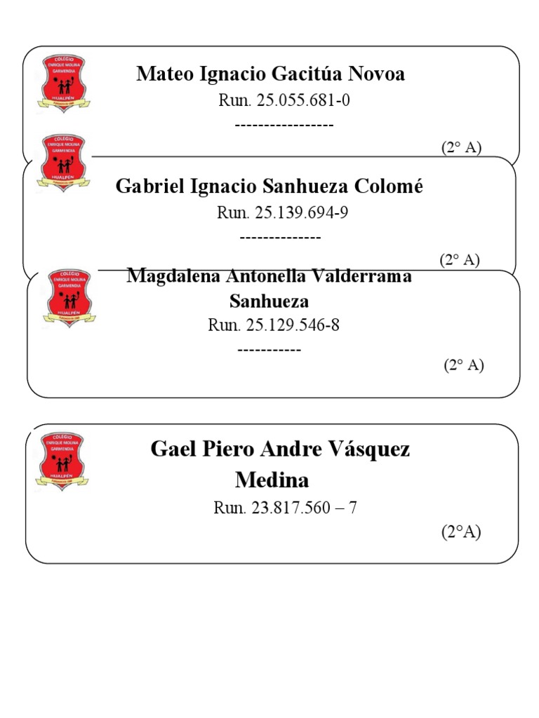 Identificación Para Carpetas | PDF