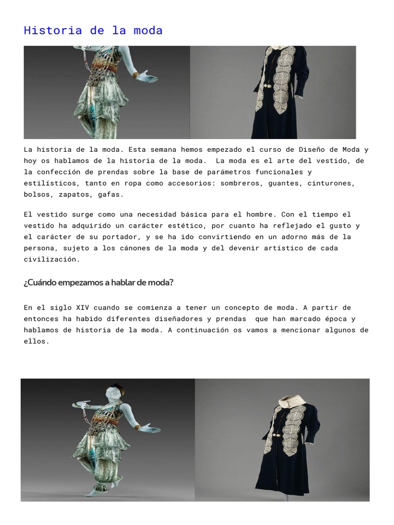 Historia de La Moda | PDF | Moda | Estética