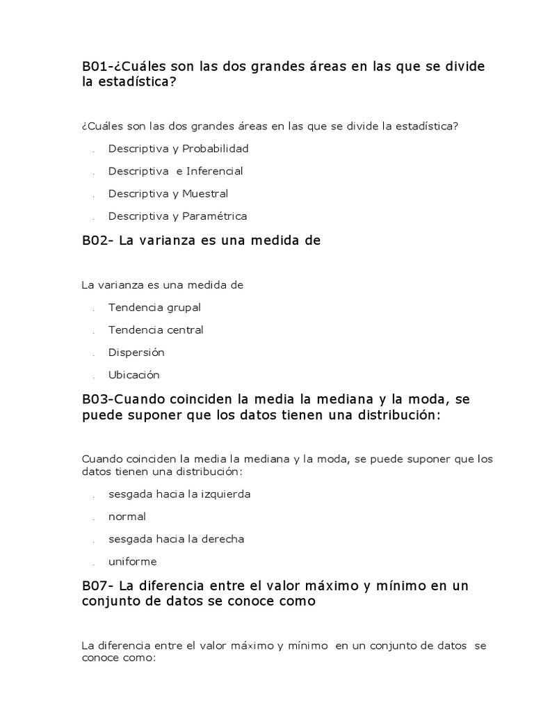 preguntas-BAS244508 - DPT - Estadistica-NIVEL BÁSICO-20210531-1953 | PDF | Media | Muestreo ...