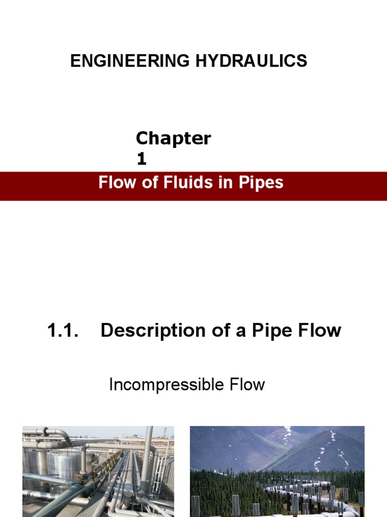 Ch1-Flow of Fluids in Pipes - Student | PDF | Fluid Dynamics | Reynolds ...