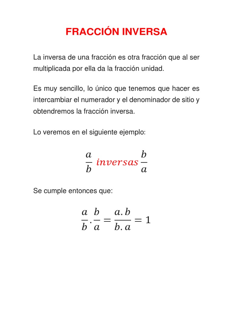 Fracción Inversa | PDF