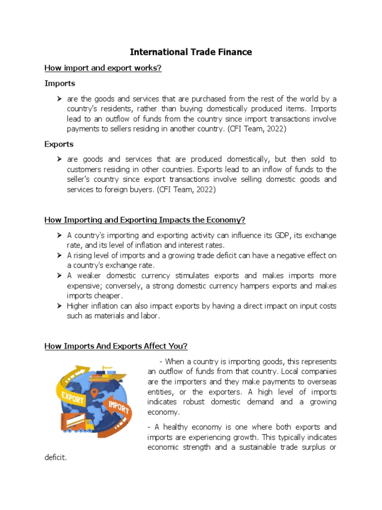 International Trade Finance | PDF | Tariff | Exports
