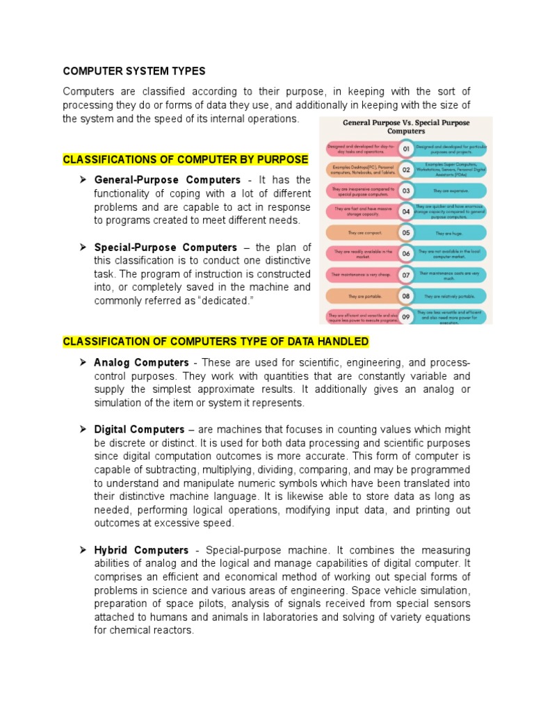 Computer System Types Pdf
