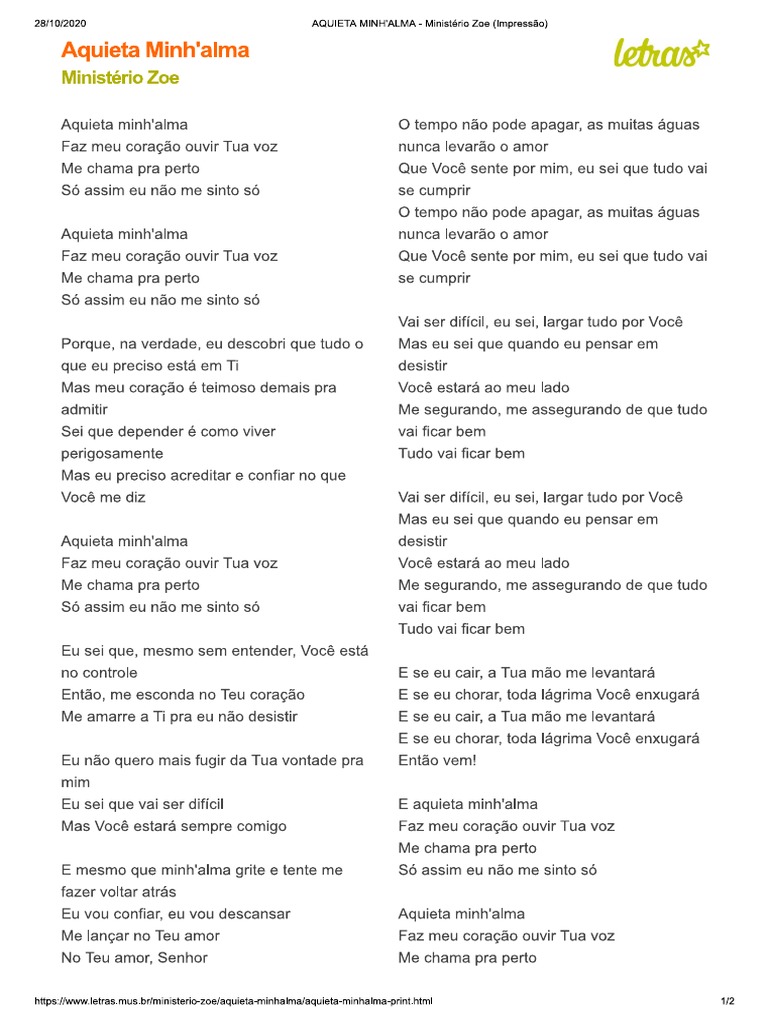 Aquieta Minha Alma | PDF
