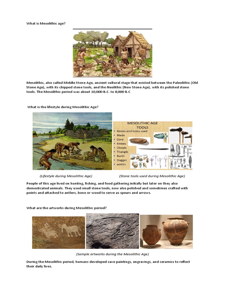 Mesolithic Age | PDF | Paintings | Stone Age