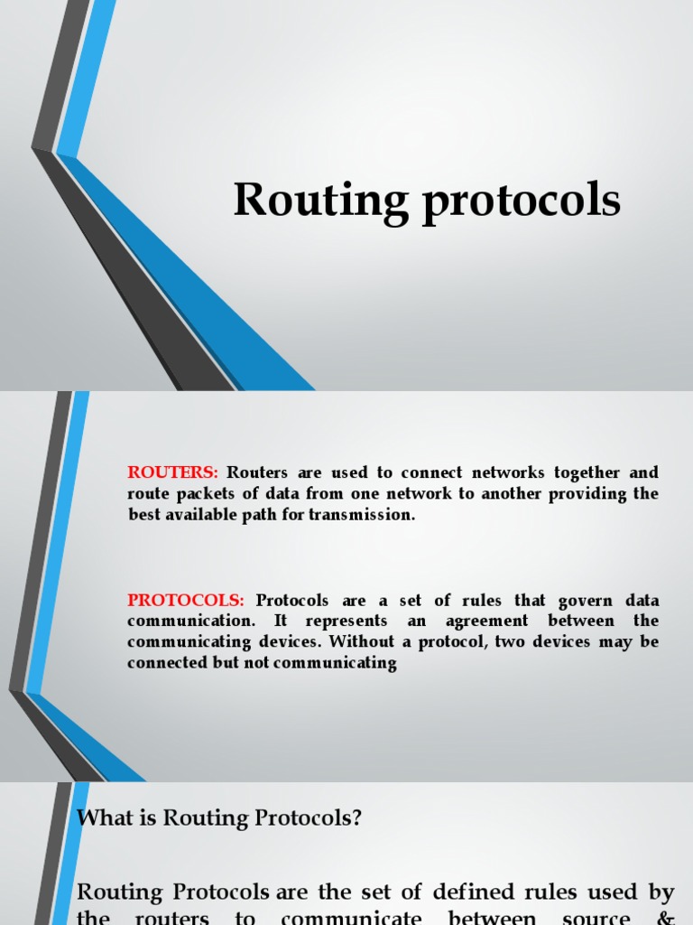 Ch 6 Routing Protocols Pdf Routing Router Computing