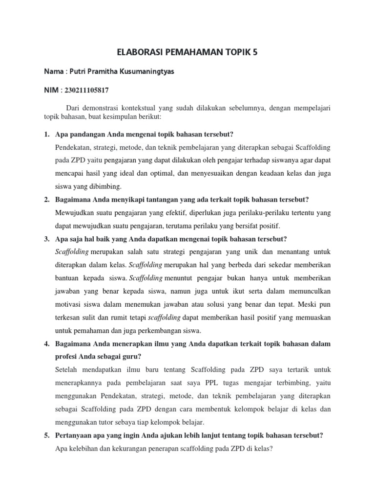 Elaborasi Pemahaman Sosiokultur Topik 5 | PDF | Kesehatan Holistik