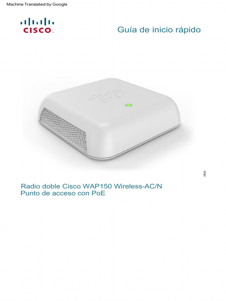 Manual ACCESS POINT Cisco Wap150 ESPAÑOL | PDF | Punto de acceso ...