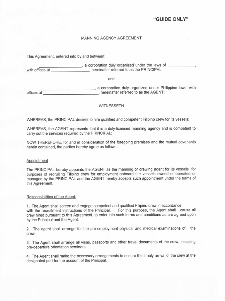 Poea Manning Agreement | PDF | Employment | Social Programs