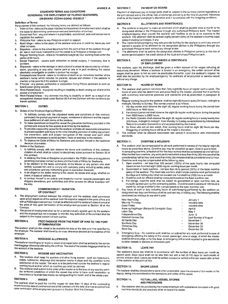 POEA Original | PDF